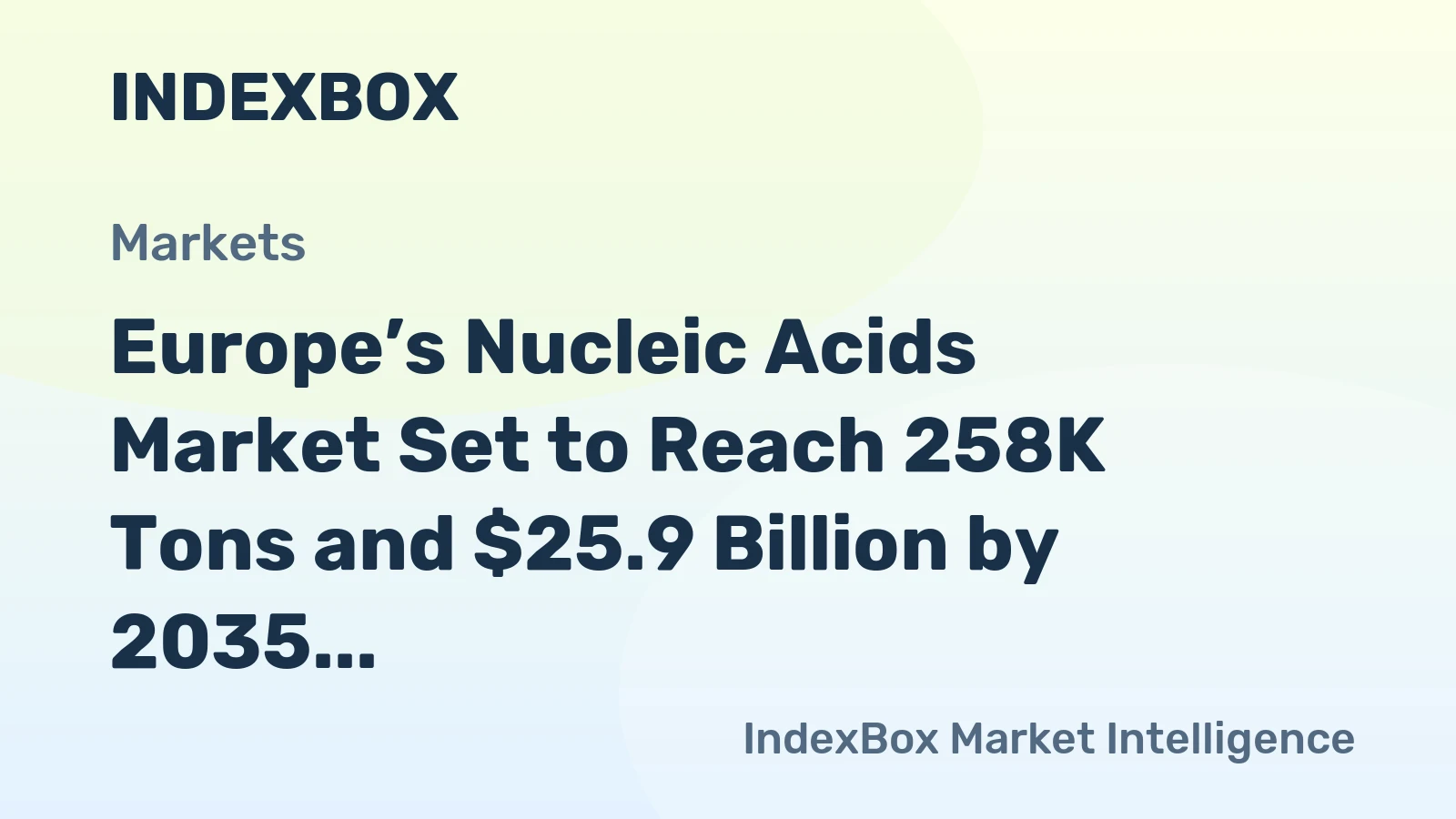 Europe’s Nucleic Acids Market Set to Reach 258K Tons and $25.9 Billion by 2035