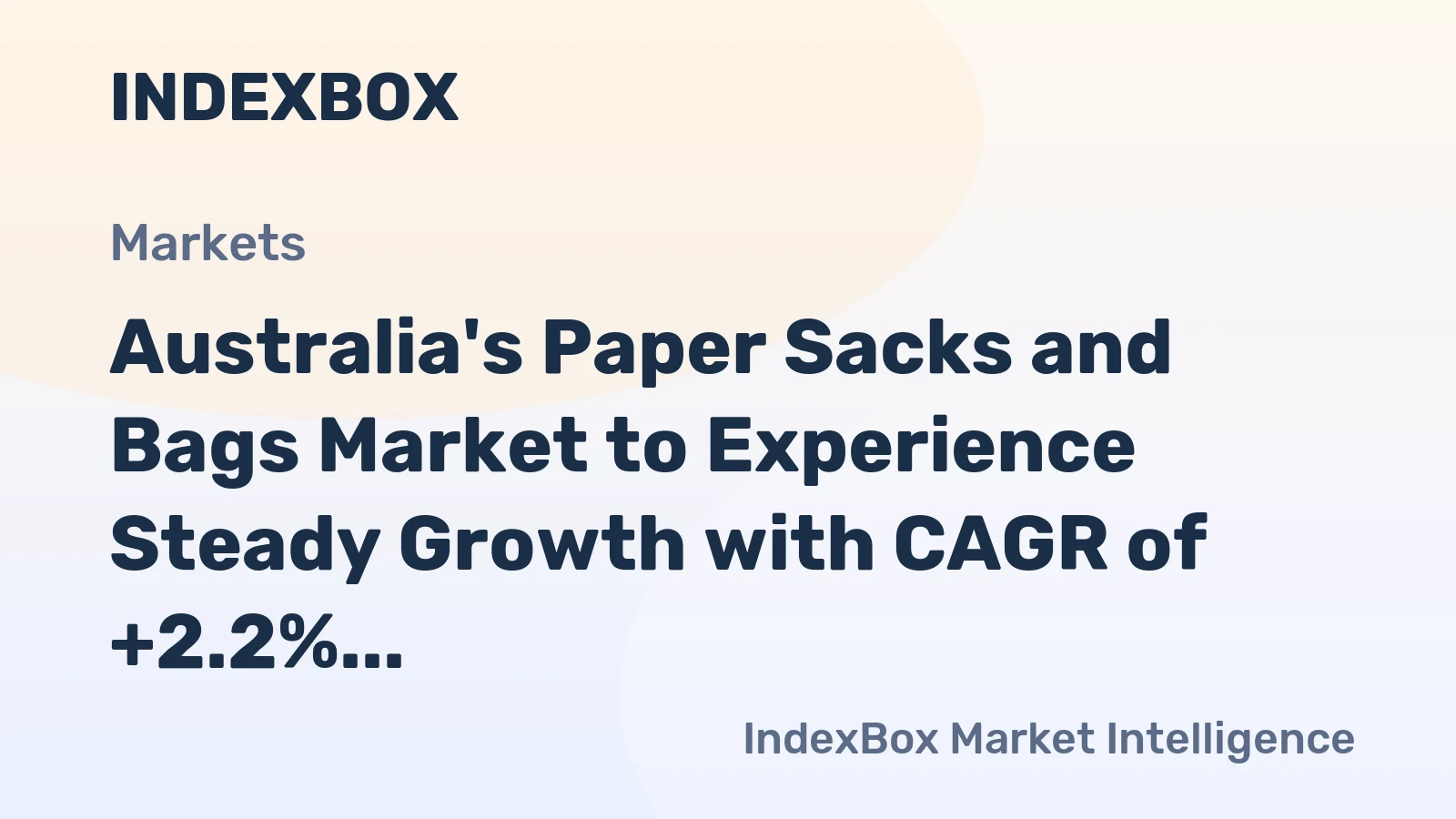 Australia's Paper Sacks and Bags Market to Experience Steady Growth with CAGR of +2.2% from 2024-2035
