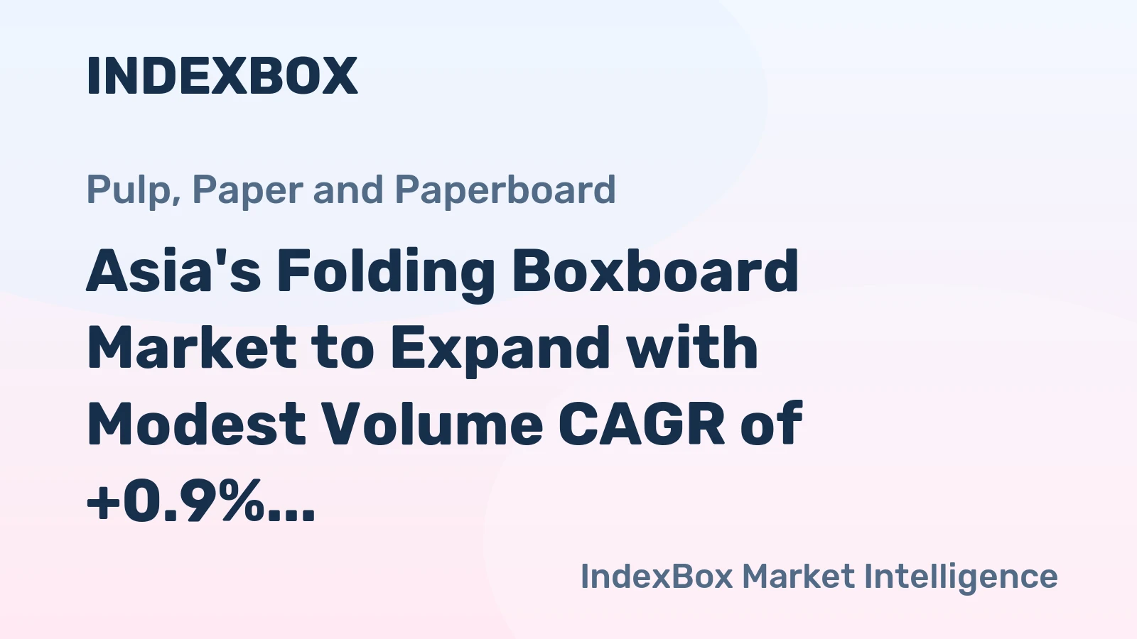 Asia's Folding Boxboard Market to Expand with Modest Volume CAGR of +0.9% Through 2035