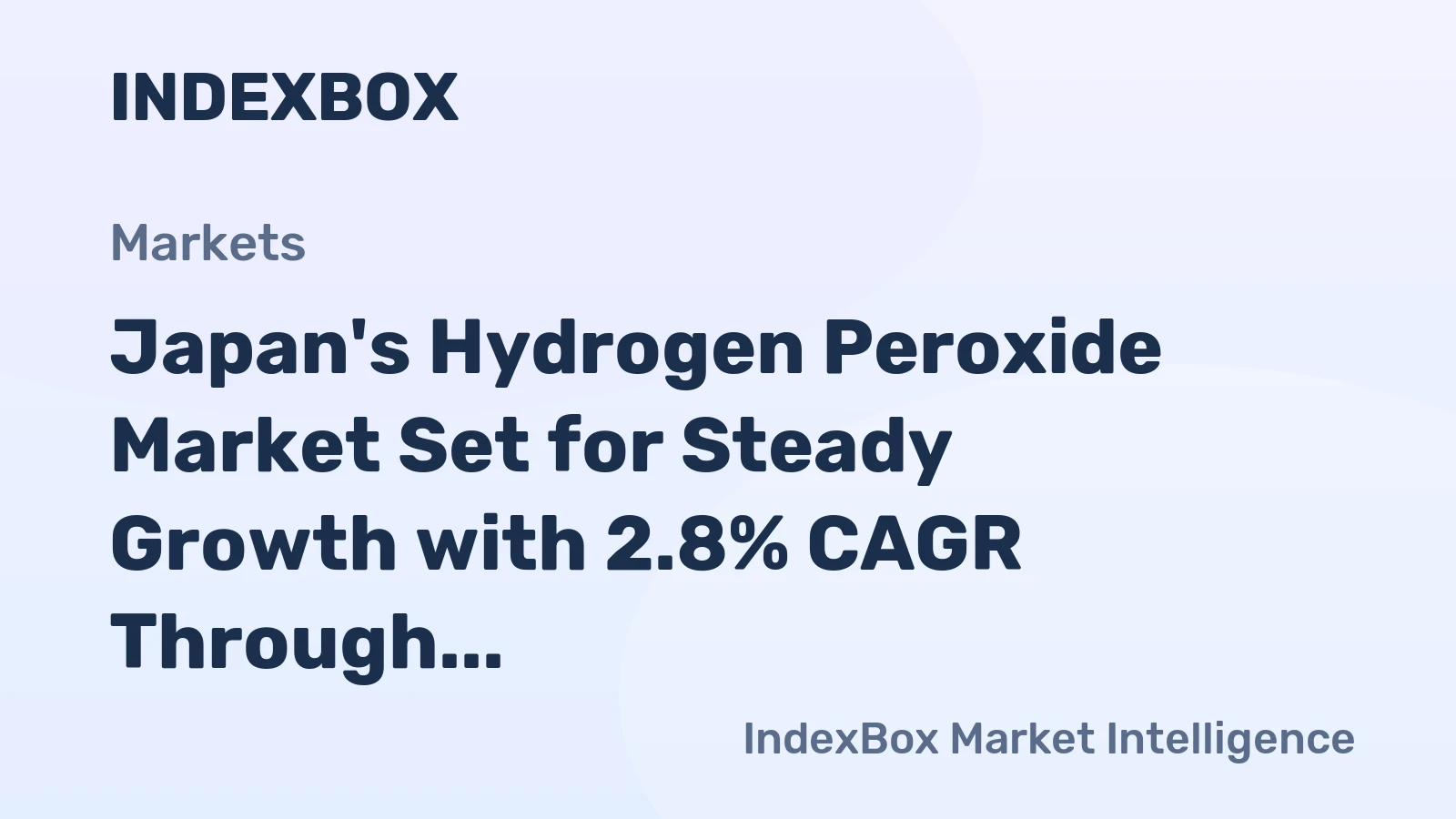 Japan's Hydrogen Peroxide Market Set for Steady Growth with 2.8% CAGR Through 2035