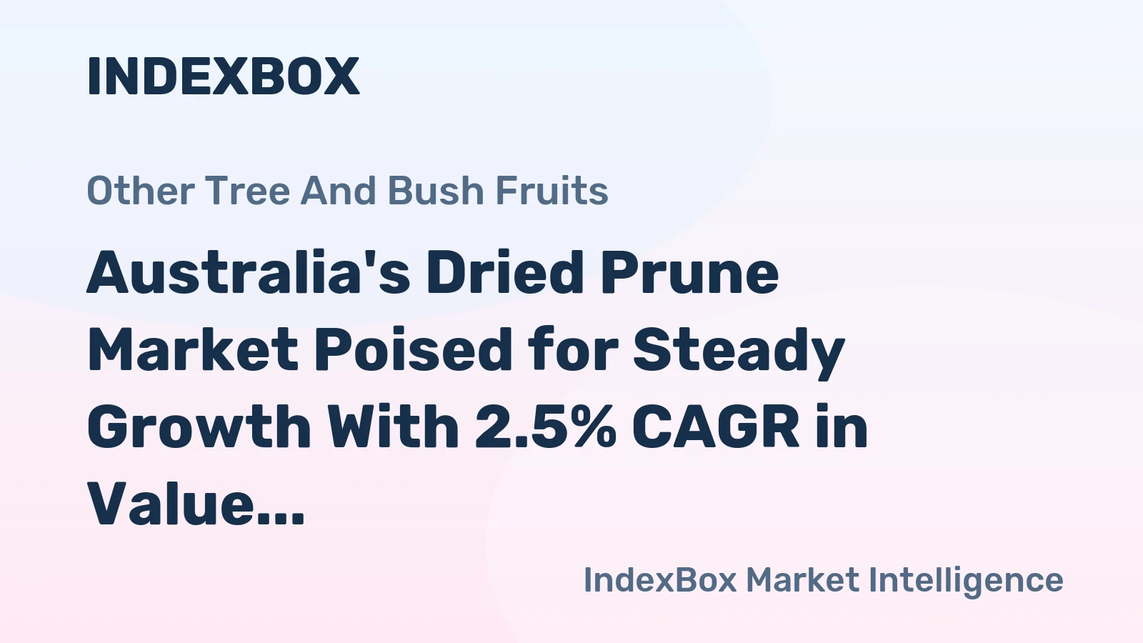 Australia's Dried Prune Market Poised for Steady Growth With 2.5% CAGR in Value