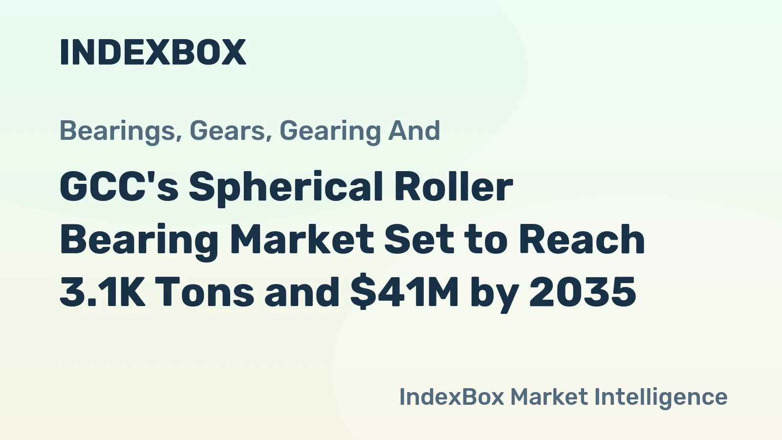 GCC's Spherical Roller Bearing Market Set to Reach 3.1K Tons and $41M by 2035