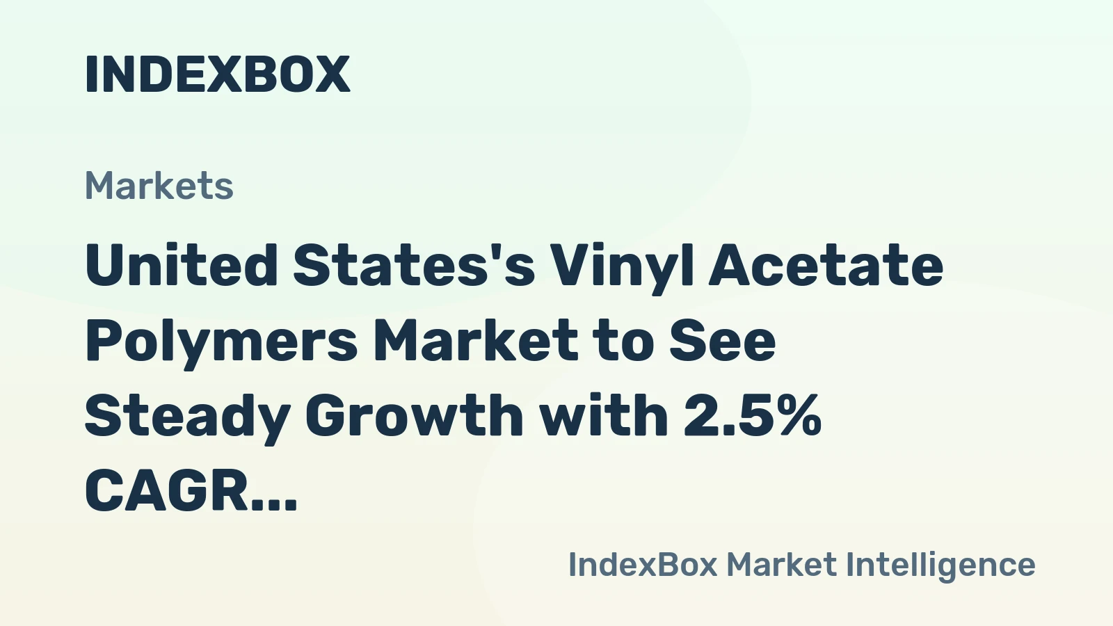 United States's Vinyl Acetate Polymers Market to See Steady Growth with 2.5% CAGR