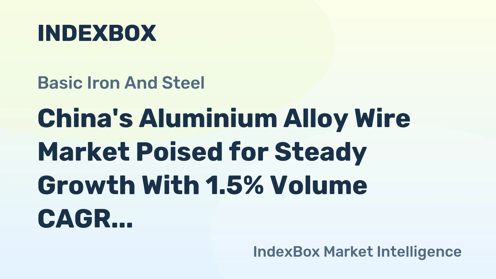 China's Aluminium Alloy Wire Market Poised for Steady Growth With 1.5% Volume CAGR Through 2035