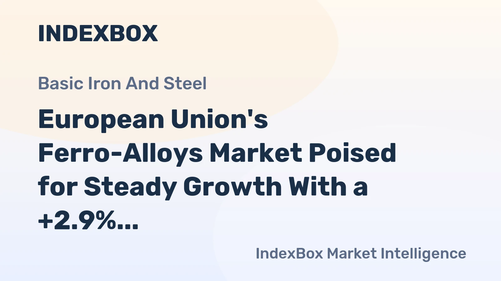 European Union's Ferro-Alloys Market Poised for Steady Growth With a +2.9% Value CAGR Through 2035