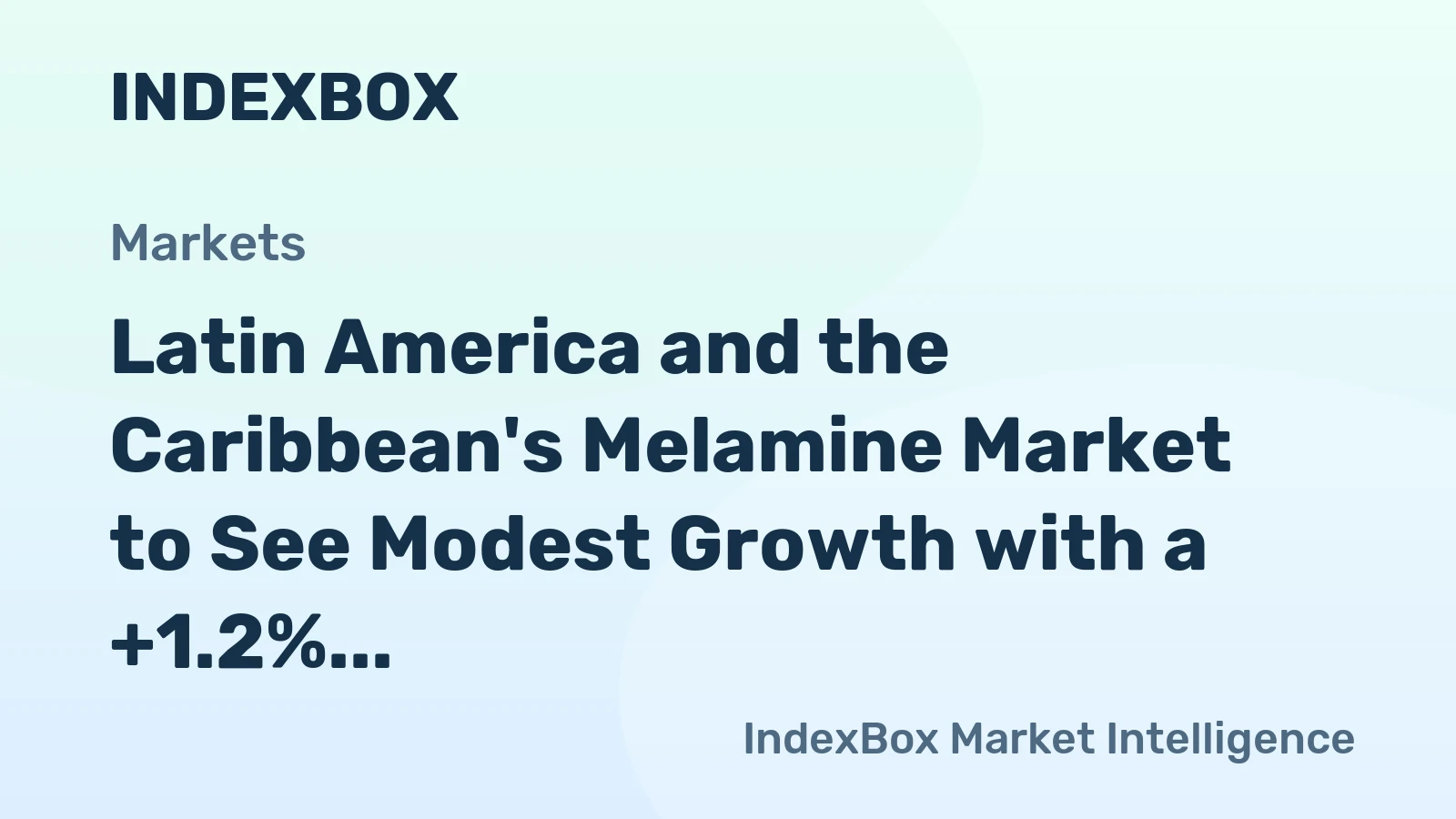 Latin America and the Caribbean's Melamine Market to See Modest Growth with a +1.2% CAGR Through 2035