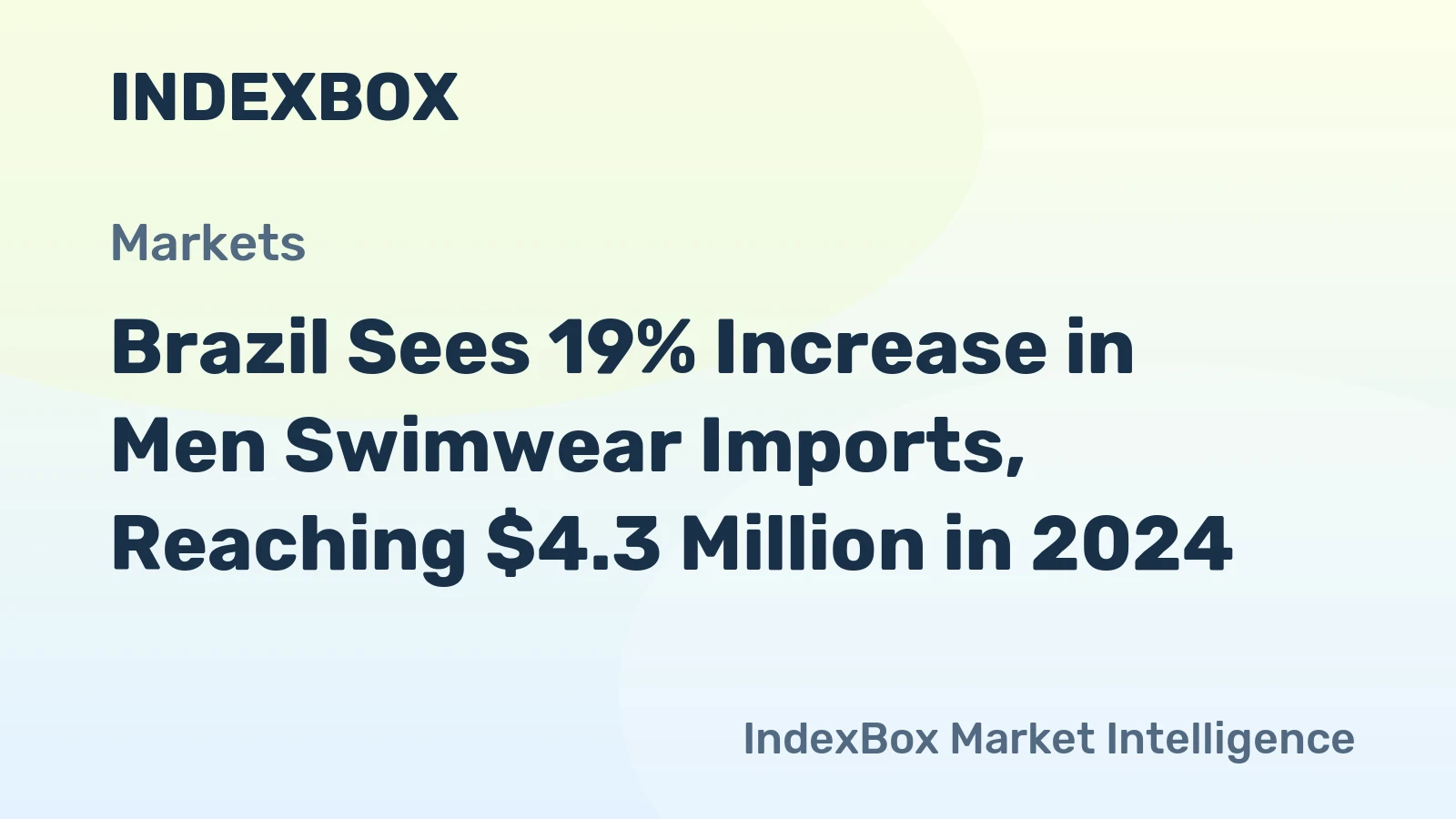 Brazil Sees 19% Increase in Men Swimwear Imports, Reaching $4.3 Million in 2024