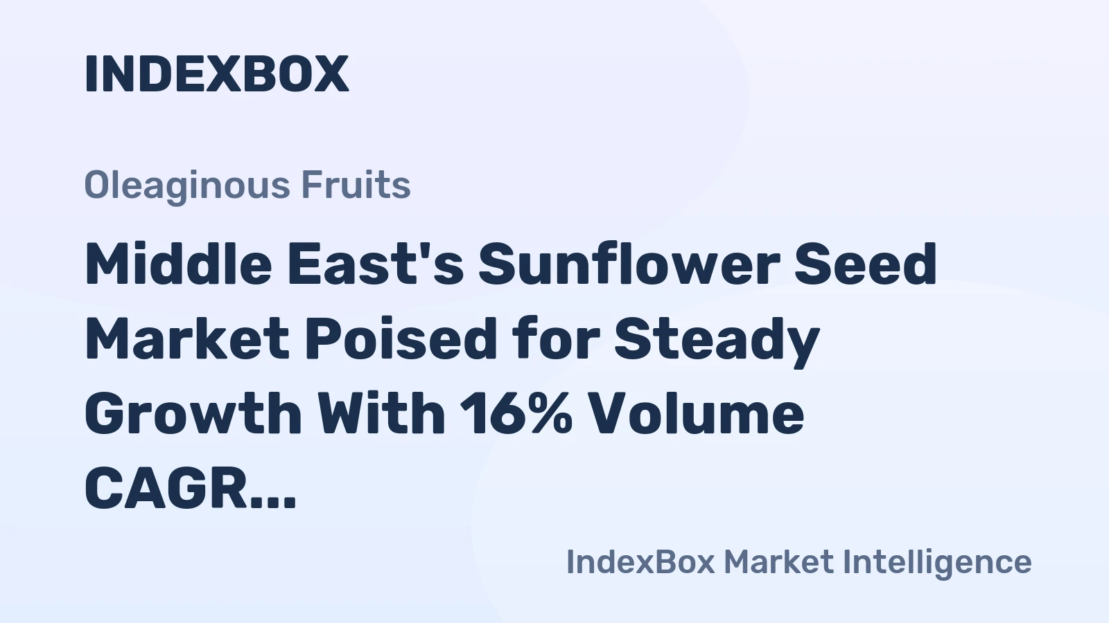 Middle East's Sunflower Seed Market Poised for Steady Growth With 16% Volume CAGR Through 2035