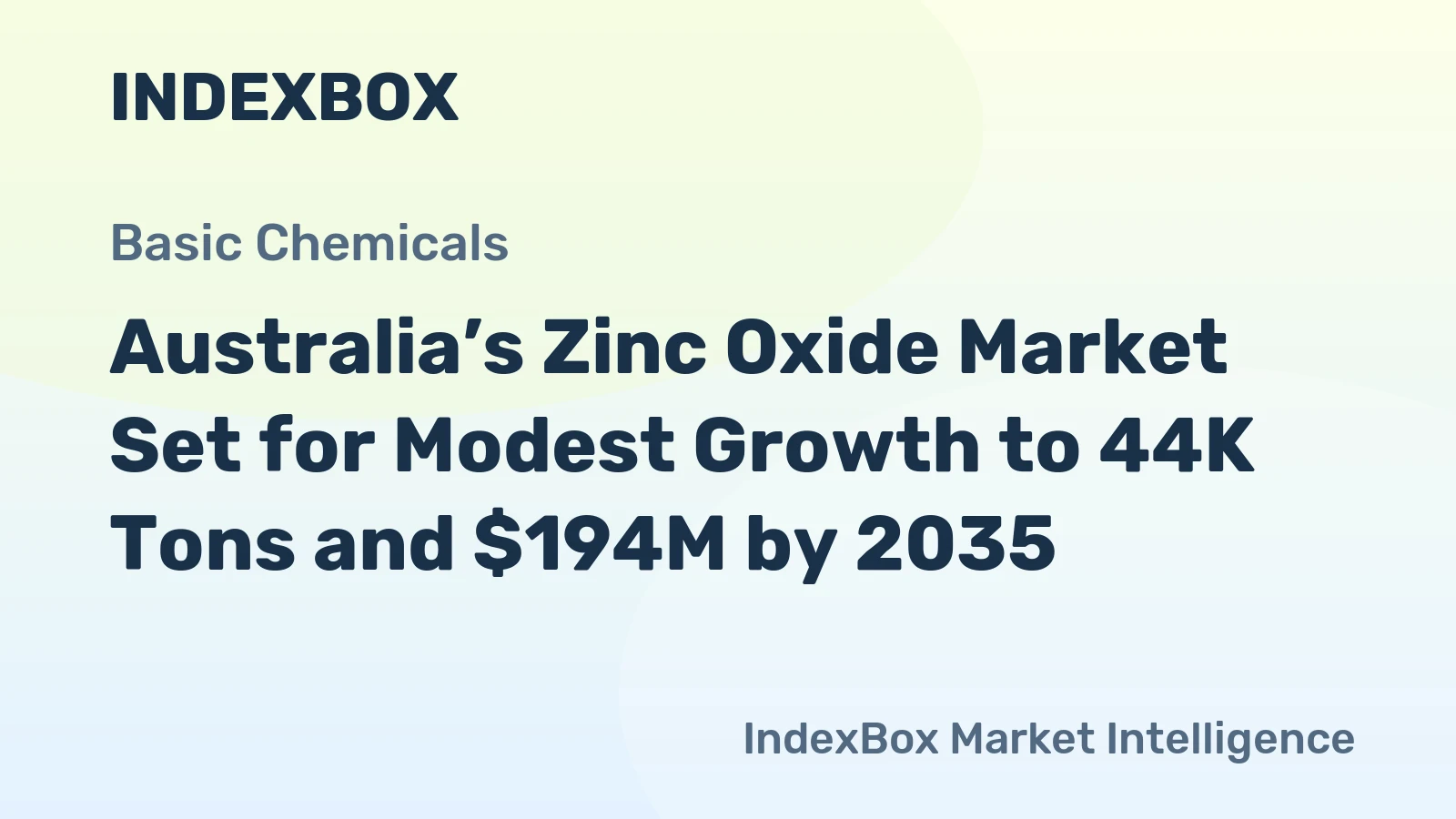 Australia’s Zinc Oxide Market Set for Modest Growth to 44K Tons and $194M by 2035