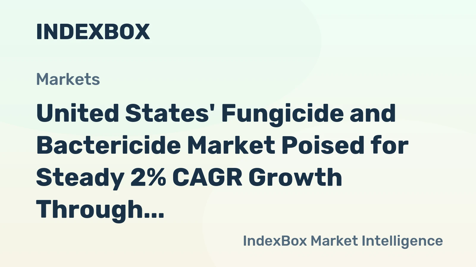 United States' Fungicide and Bactericide Market Poised for Steady 2% CAGR Growth Through 2035