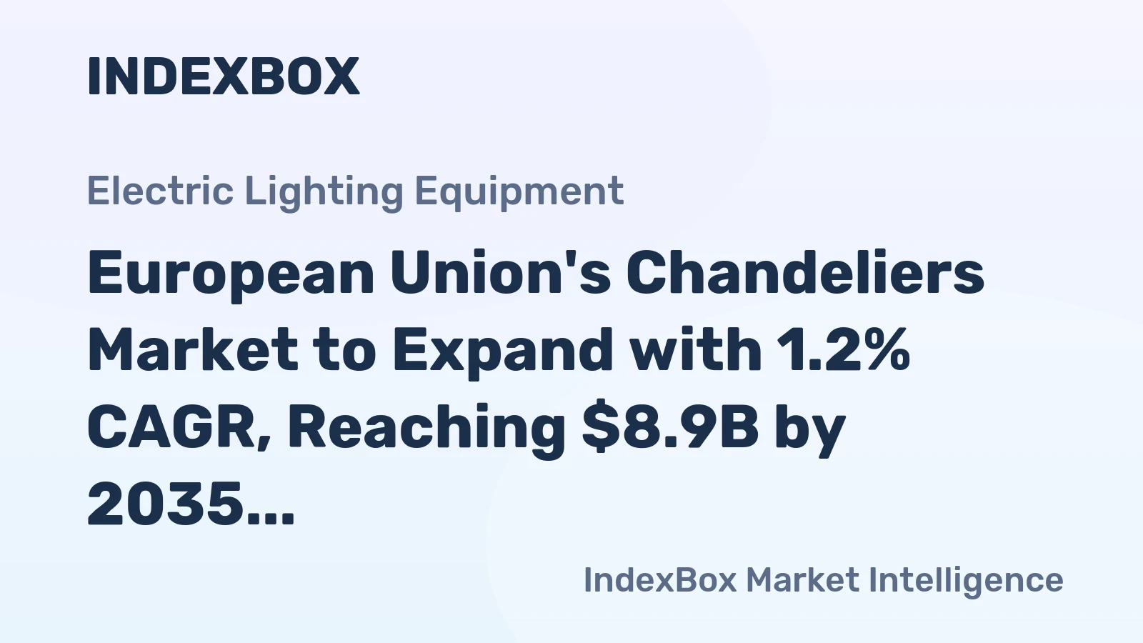 European Union's Chandeliers Market to Expand with 1.2% CAGR, Reaching $8.9B by 2035