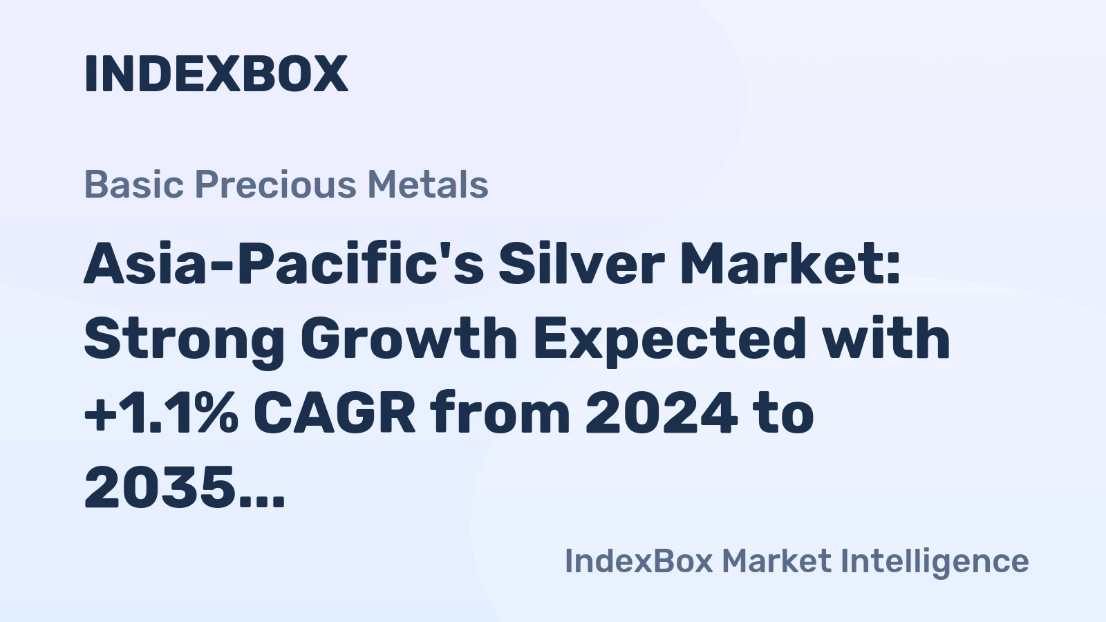 Asia-Pacific's Silver Market: Strong Growth Expected with +1.1% CAGR from 2024 to 2035