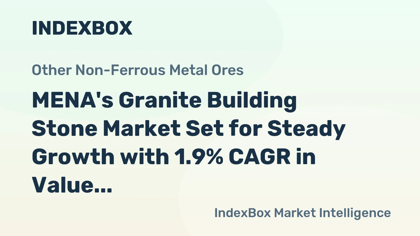 MENA's Granite Building Stone Market Set for Steady Growth with 1.9% CAGR in Value Through 2035