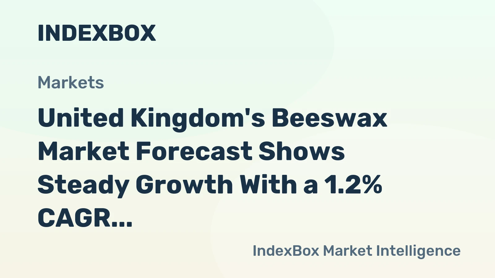 United Kingdom's Beeswax Market Forecast Shows Steady Growth With a 1.2% CAGR in Value