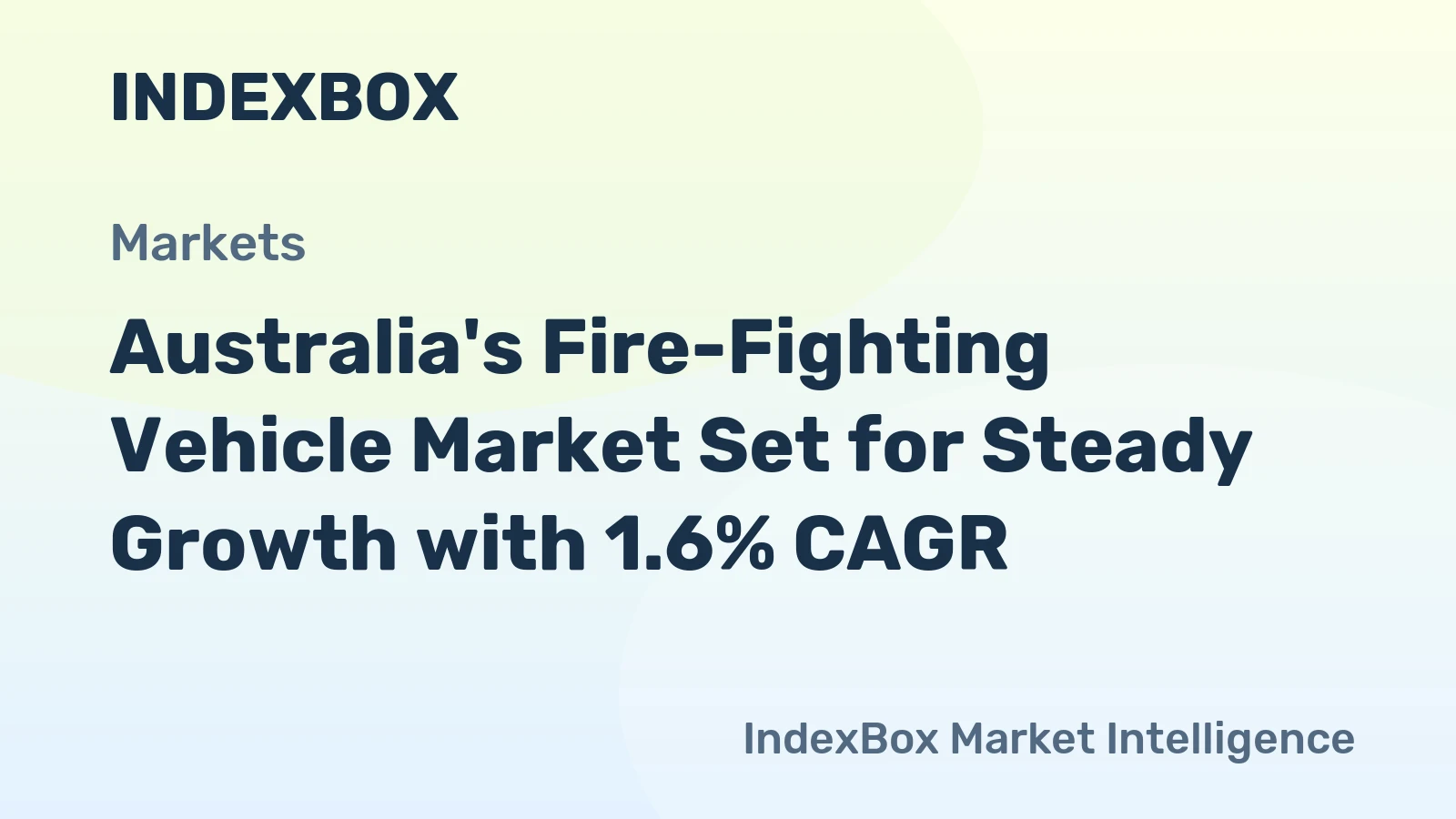 Australia's Fire-Fighting Vehicle Market Set for Steady Growth with 1.6% CAGR
