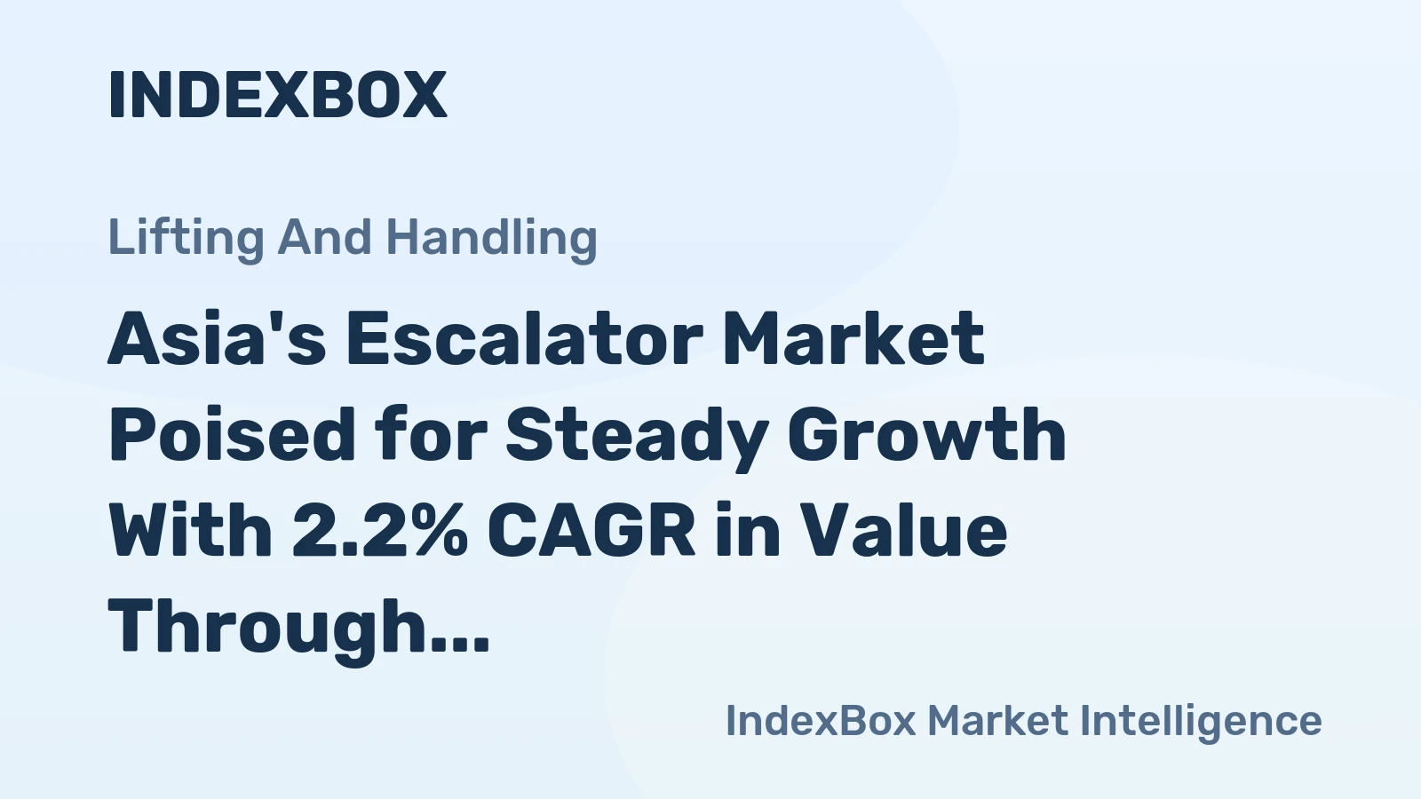 Asia's Escalator Market Poised for Steady Growth With 2.2% CAGR in Value Through 2035