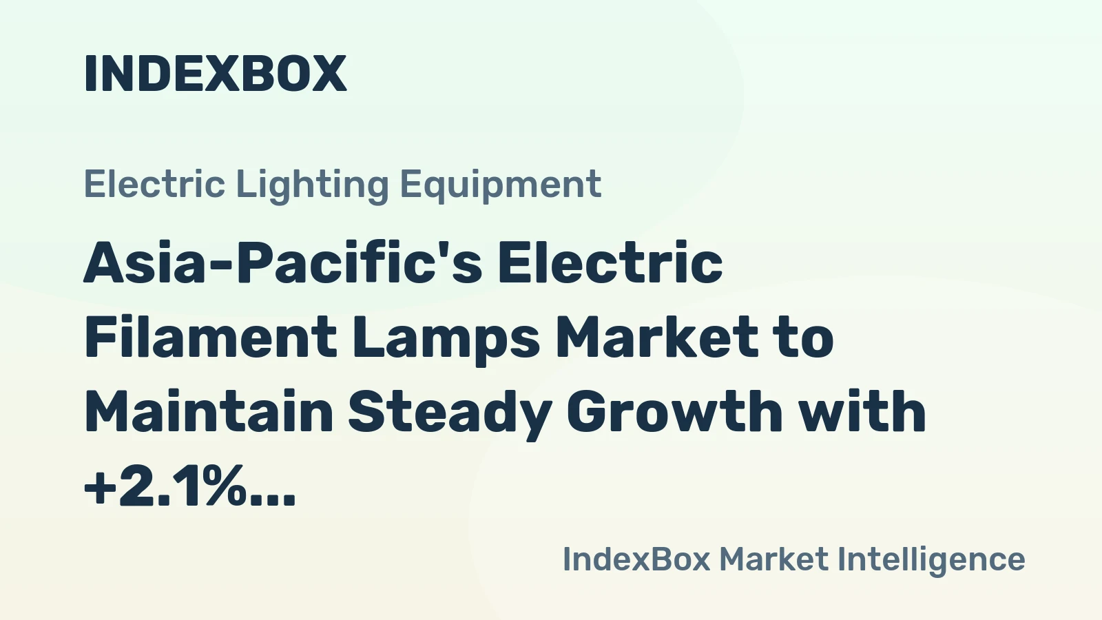 Asia-Pacific's Electric Filament Lamps Market to Maintain Steady Growth with +2.1% CAGR by 2035