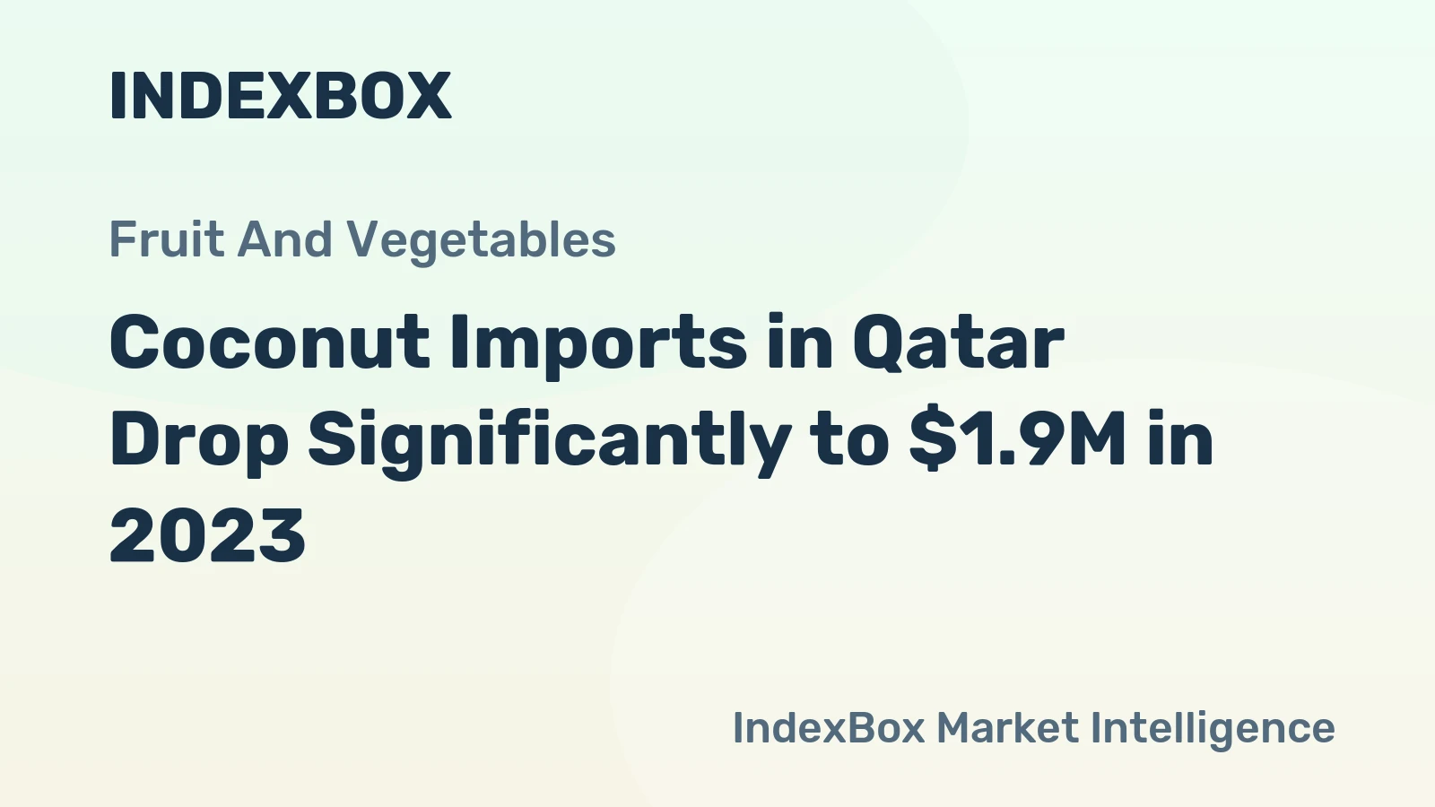 Coconut Imports in Qatar Drop Significantly to $1.9M in 2023