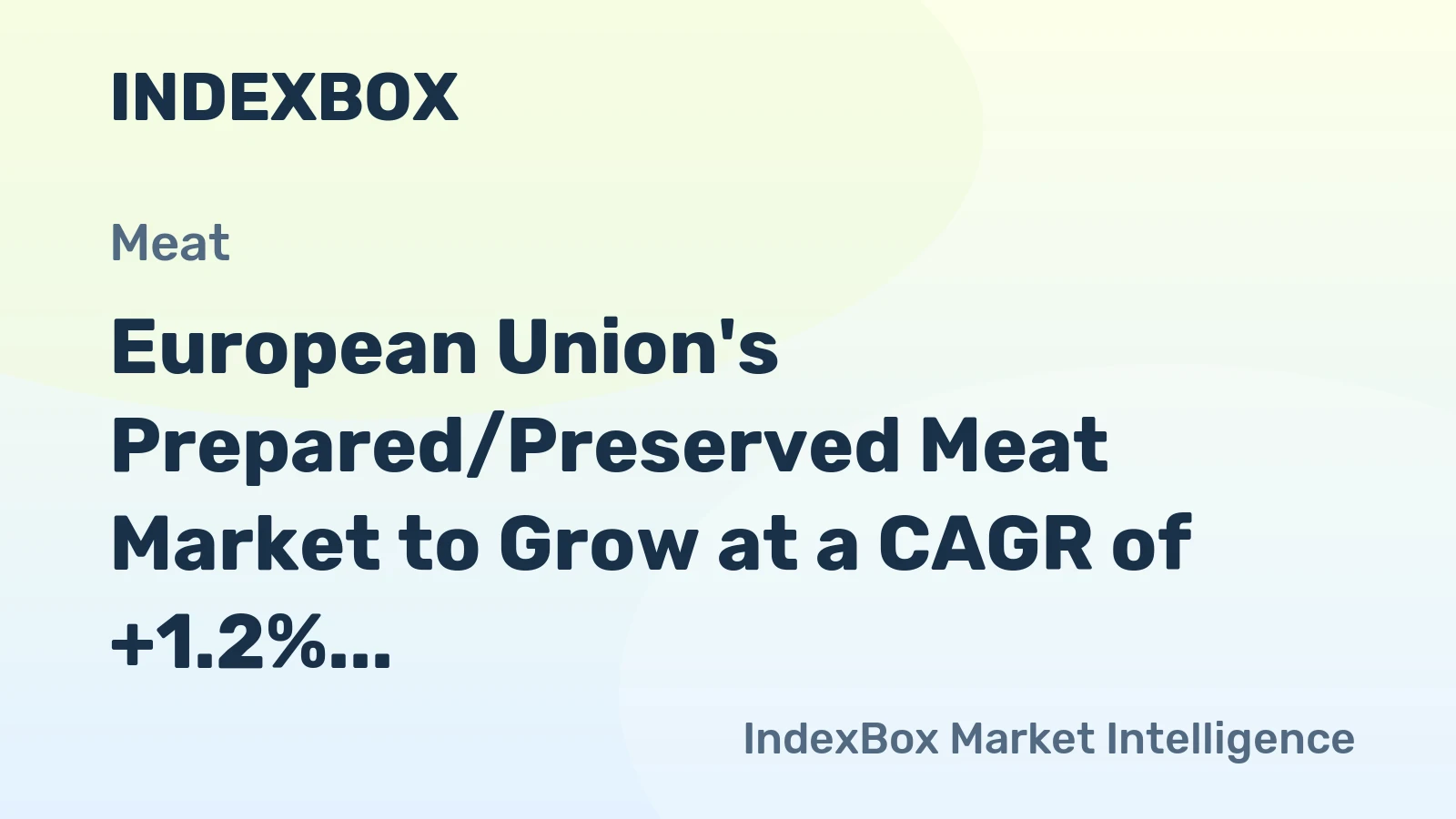 European Union's Prepared/Preserved Meat Market to Grow at a CAGR of +1.2% Through 2035