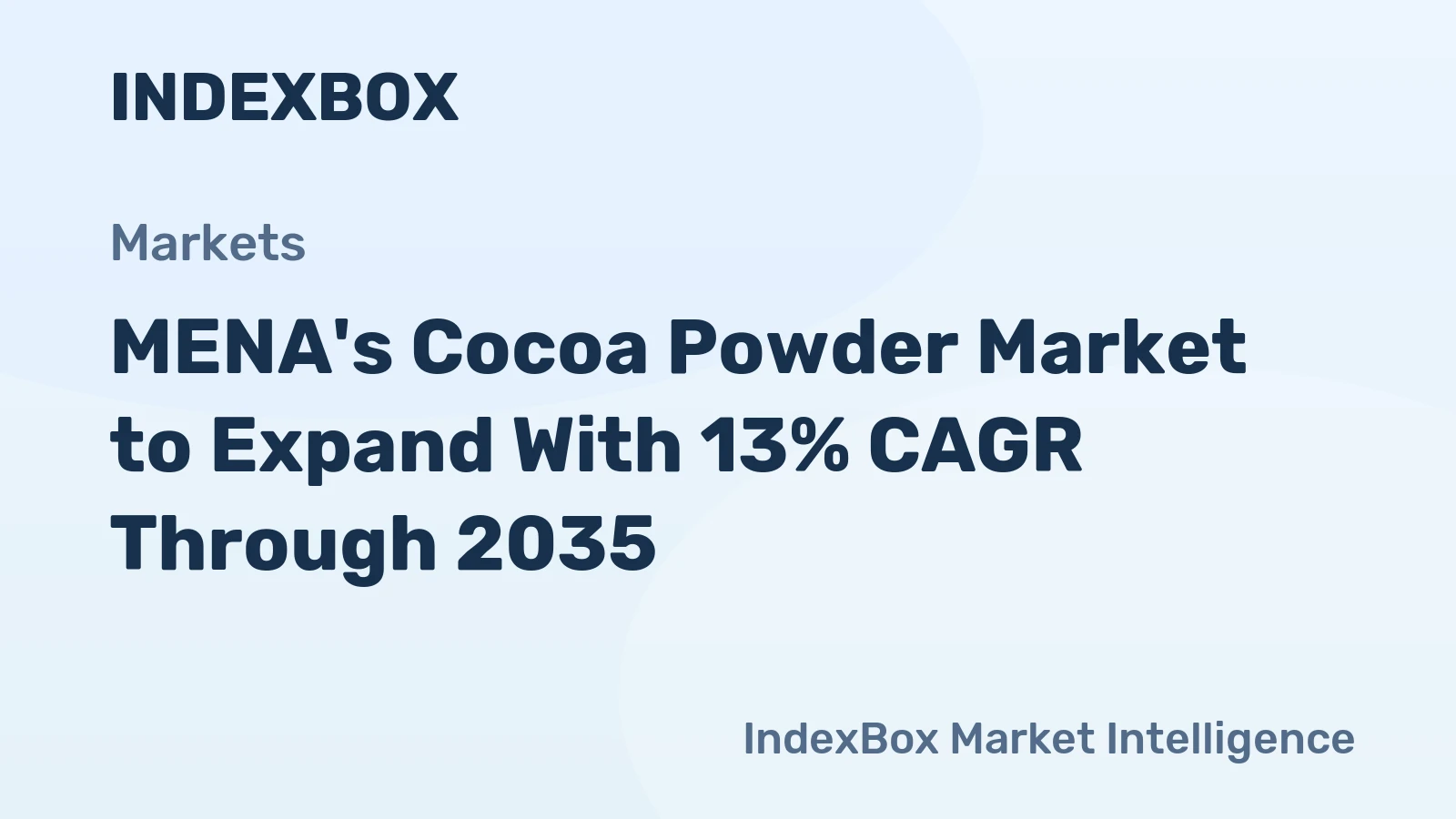 MENA's Cocoa Powder Market to Expand With 13% CAGR Through 2035