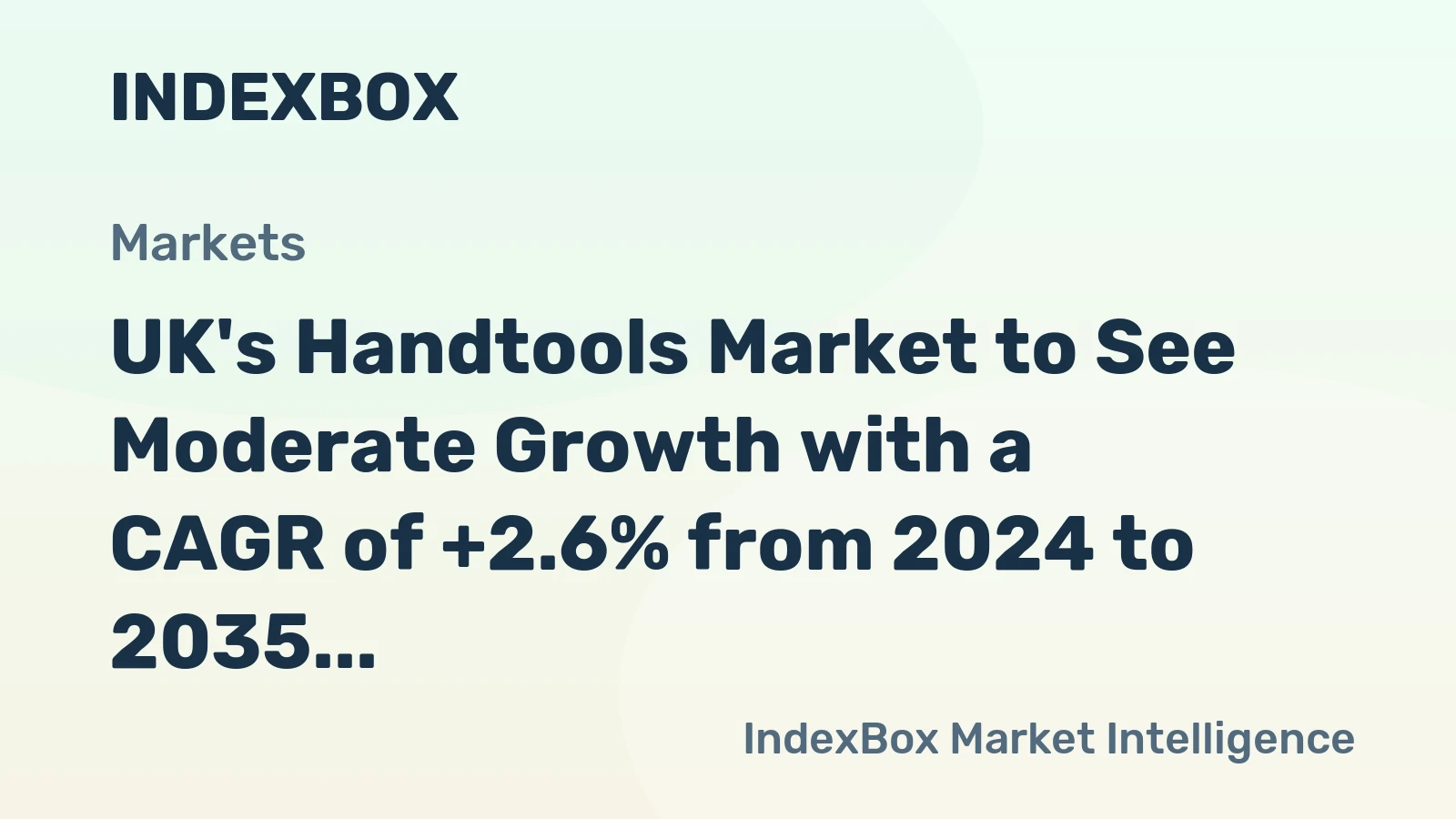 UK's Handtools Market to See Moderate Growth with a CAGR of +2.6% from 2024 to 2035