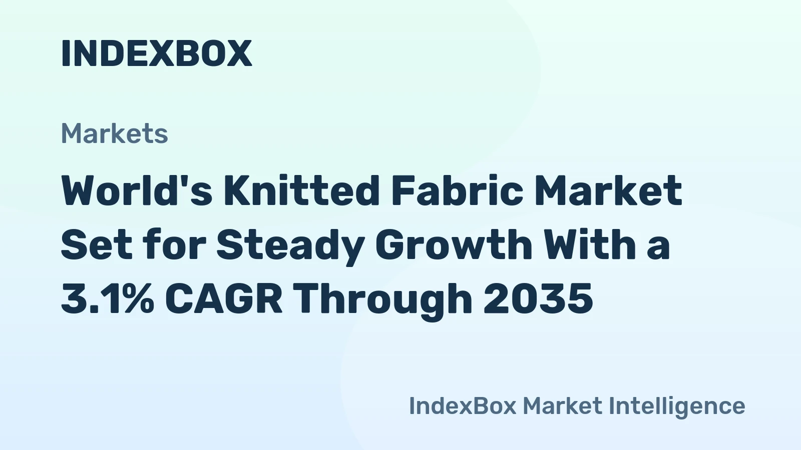 World's Knitted Fabric Market Set for Steady Growth With a 3.1% CAGR Through 2035