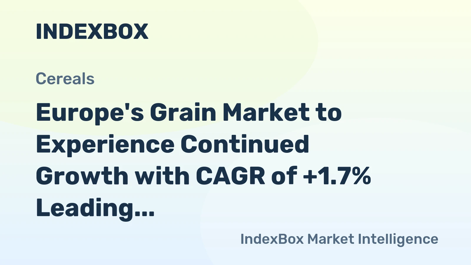 Europe's Grain Market to Experience Continued Growth with CAGR of +1.7% Leading to 536M Tons by 2035