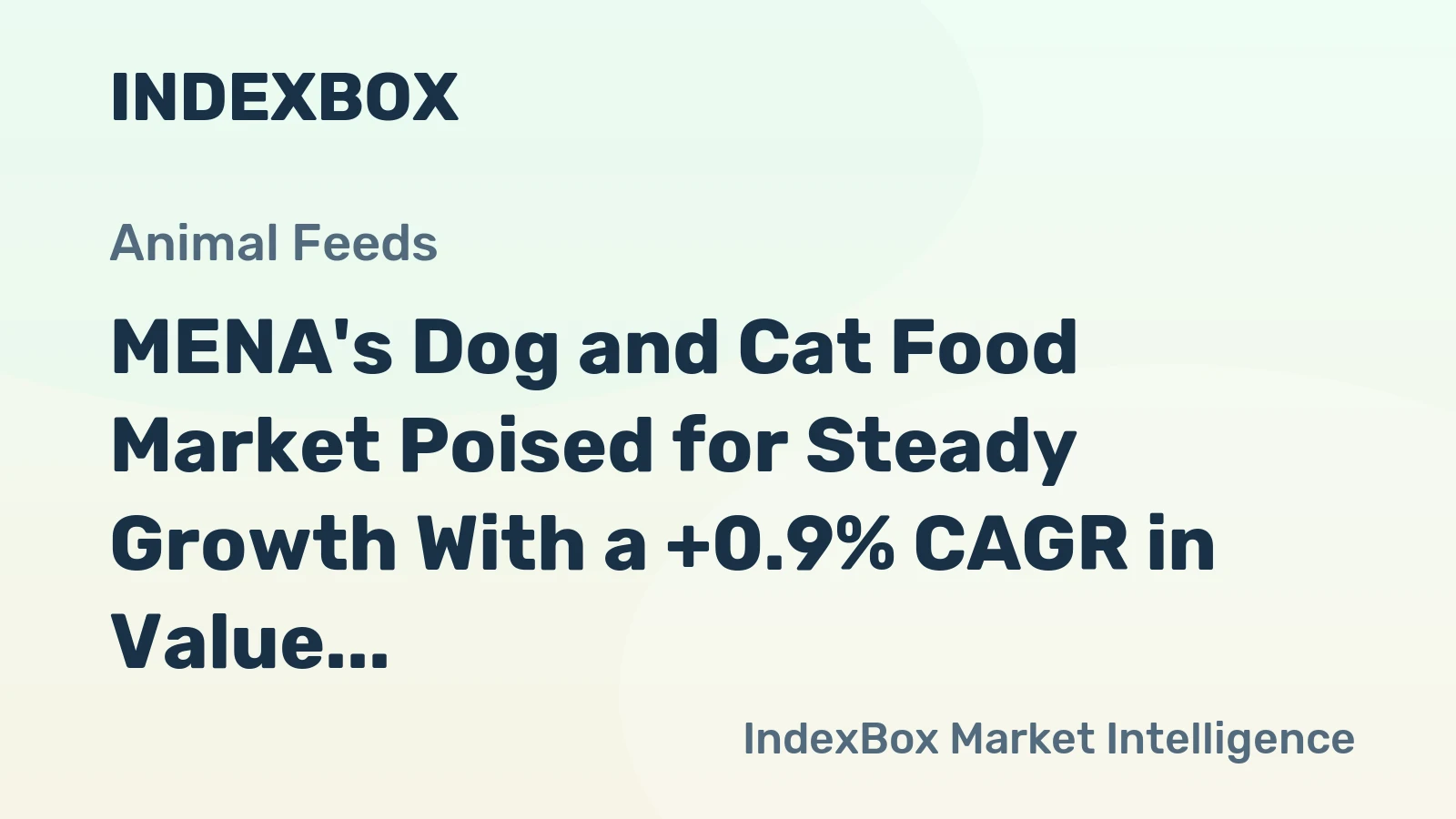 MENA's Dog and Cat Food Market Poised for Steady Growth With a +0.9% CAGR in Value