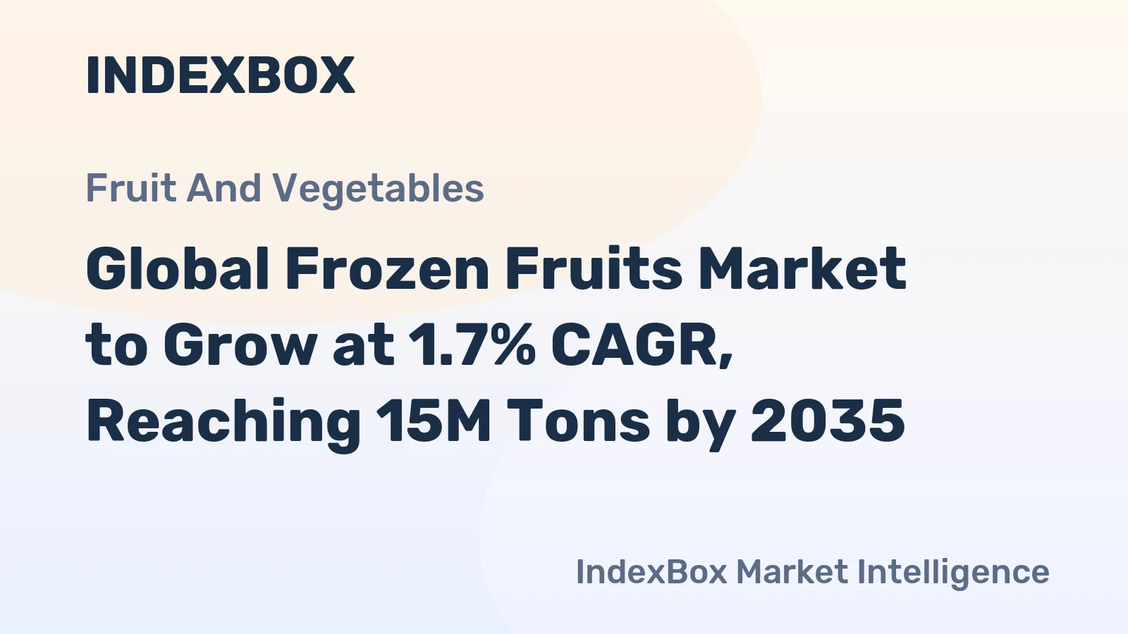 Global Frozen Fruits Market to Grow at 1.7% CAGR, Reaching 15M Tons by 2035