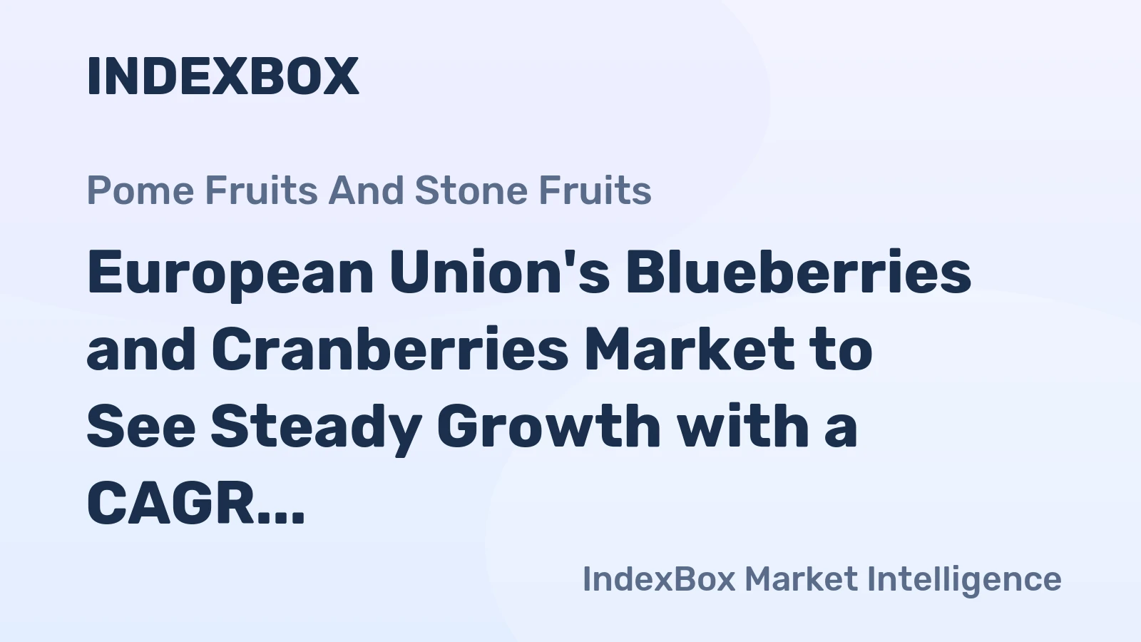European Union's Blueberries and Cranberries Market to See Steady Growth with a CAGR of +1.1% from 2024 to 2035