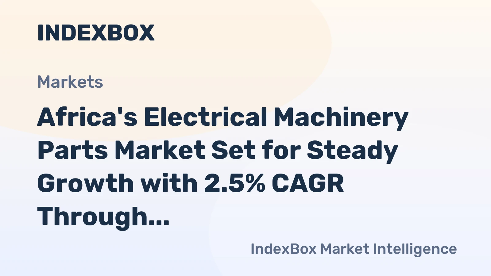 Africa's Electrical Machinery Parts Market Set for Steady Growth with 2.5% CAGR Through 2035