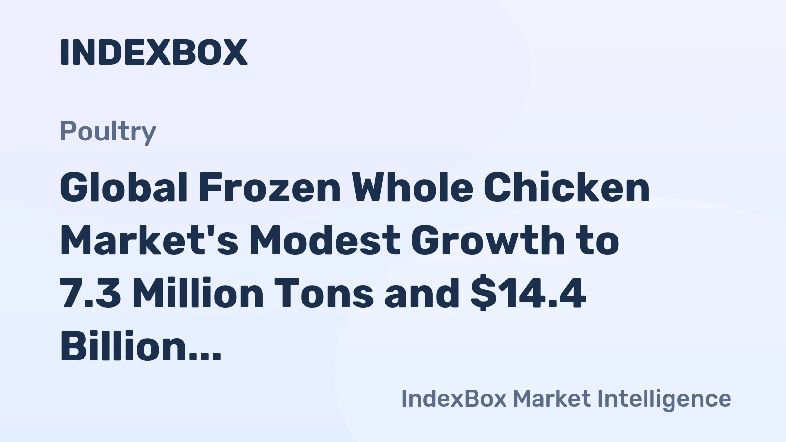 Global Frozen Whole Chicken Market's Modest Growth to 7.3 Million Tons and $14.4 Billion by 2035