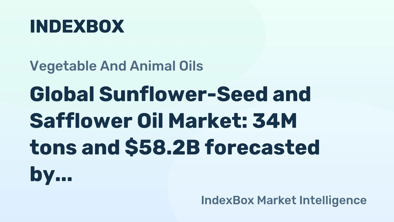 Global Sunflower-Seed and Safflower Oil Market: 34M tons and $58.2B forecasted by 2035