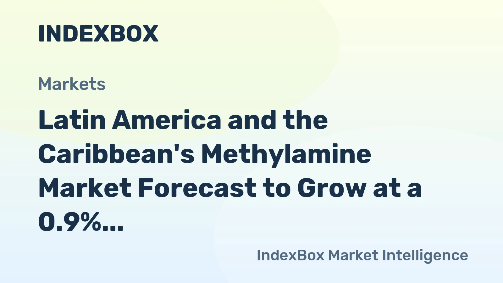 Latin America and the Caribbean's Methylamine Market Forecast to Grow at a 0.9% CAGR Through 2035