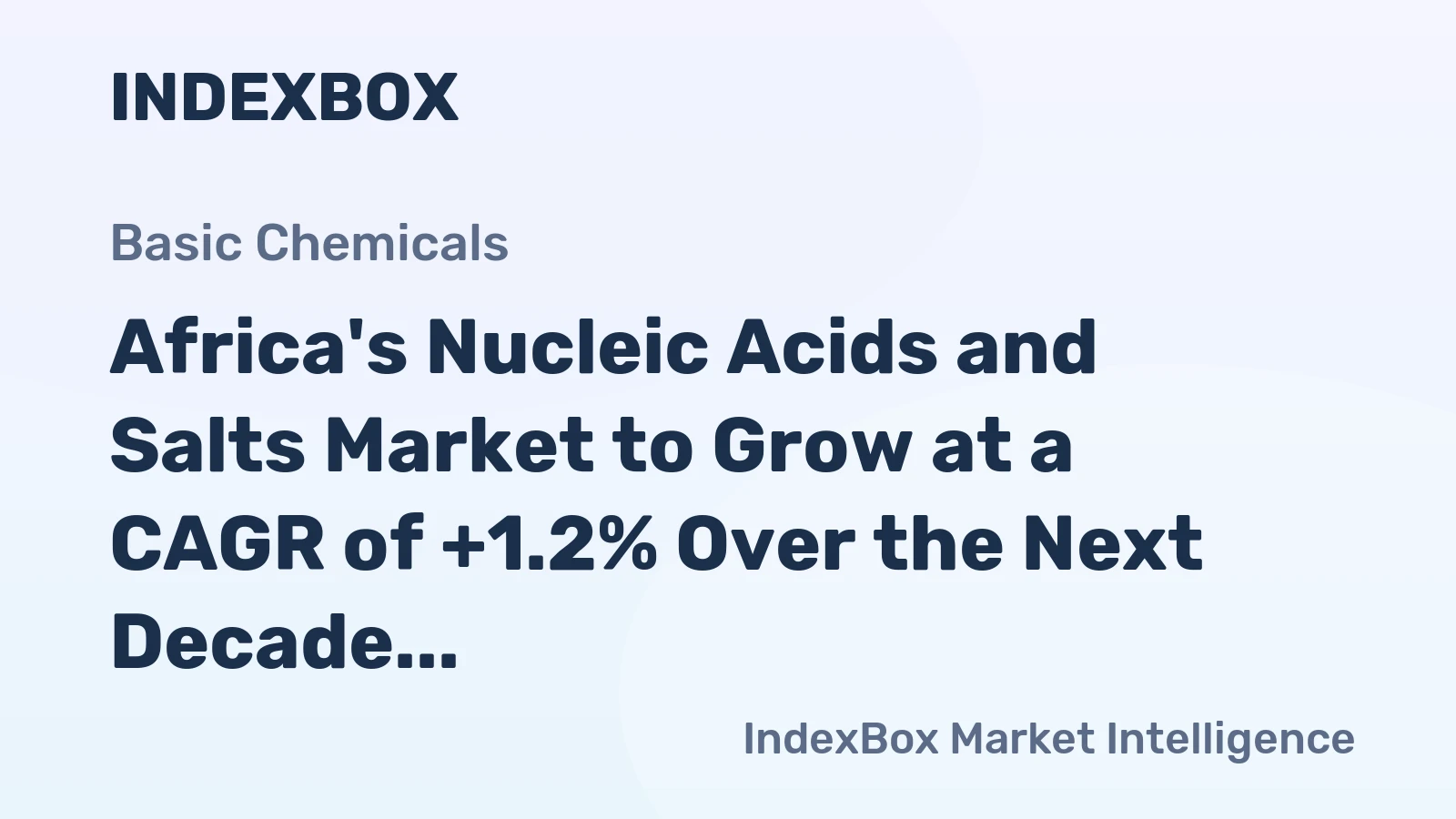 Africa's Nucleic Acids and Salts Market to Grow at a CAGR of +1.2% Over the Next Decade