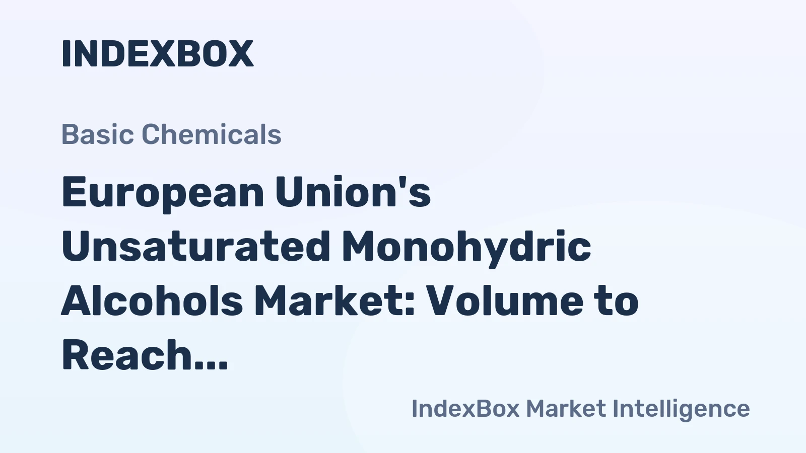 European Union's Unsaturated Monohydric Alcohols Market: Volume to Reach 54K Tons and Value $564M by 2035