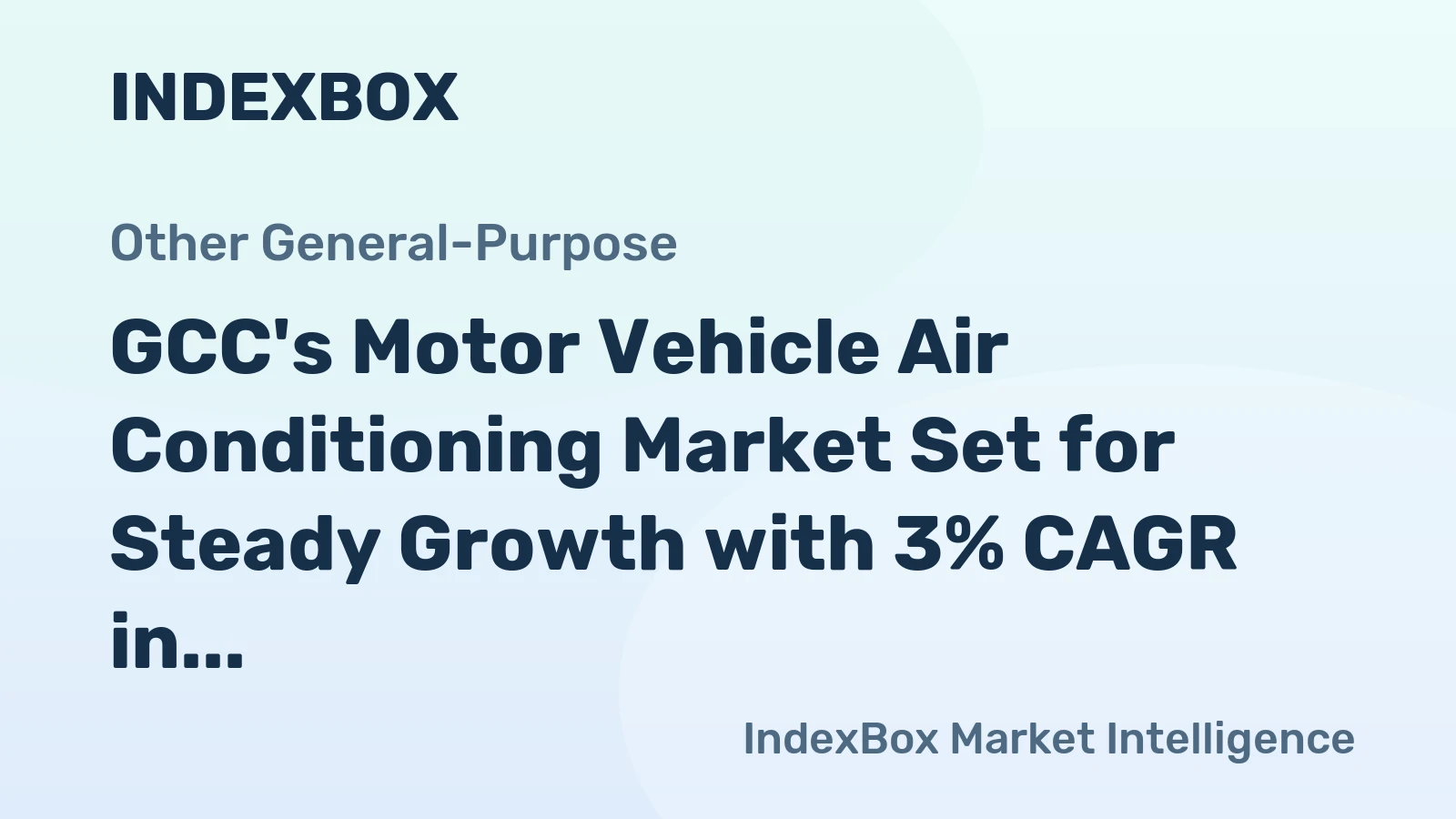 GCC's Motor Vehicle Air Conditioning Market Set for Steady Growth with 3% CAGR in Value