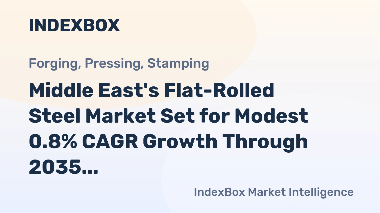 Middle East's Flat-Rolled Steel Market Set for Modest 0.8% CAGR Growth Through 2035