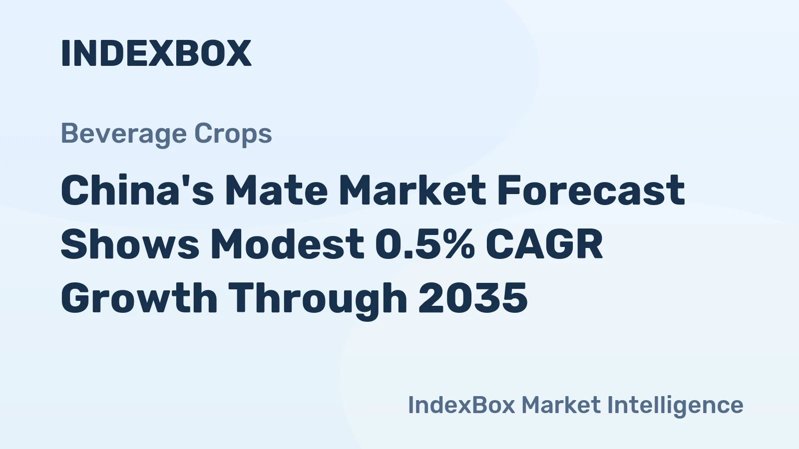 China's Mate Market Forecast Shows Modest 0.5% CAGR Growth Through 2035