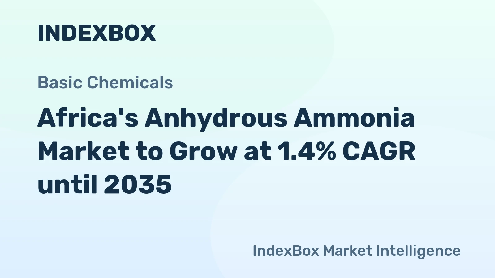 Africa's Anhydrous Ammonia Market to Grow at 1.4% CAGR until 2035