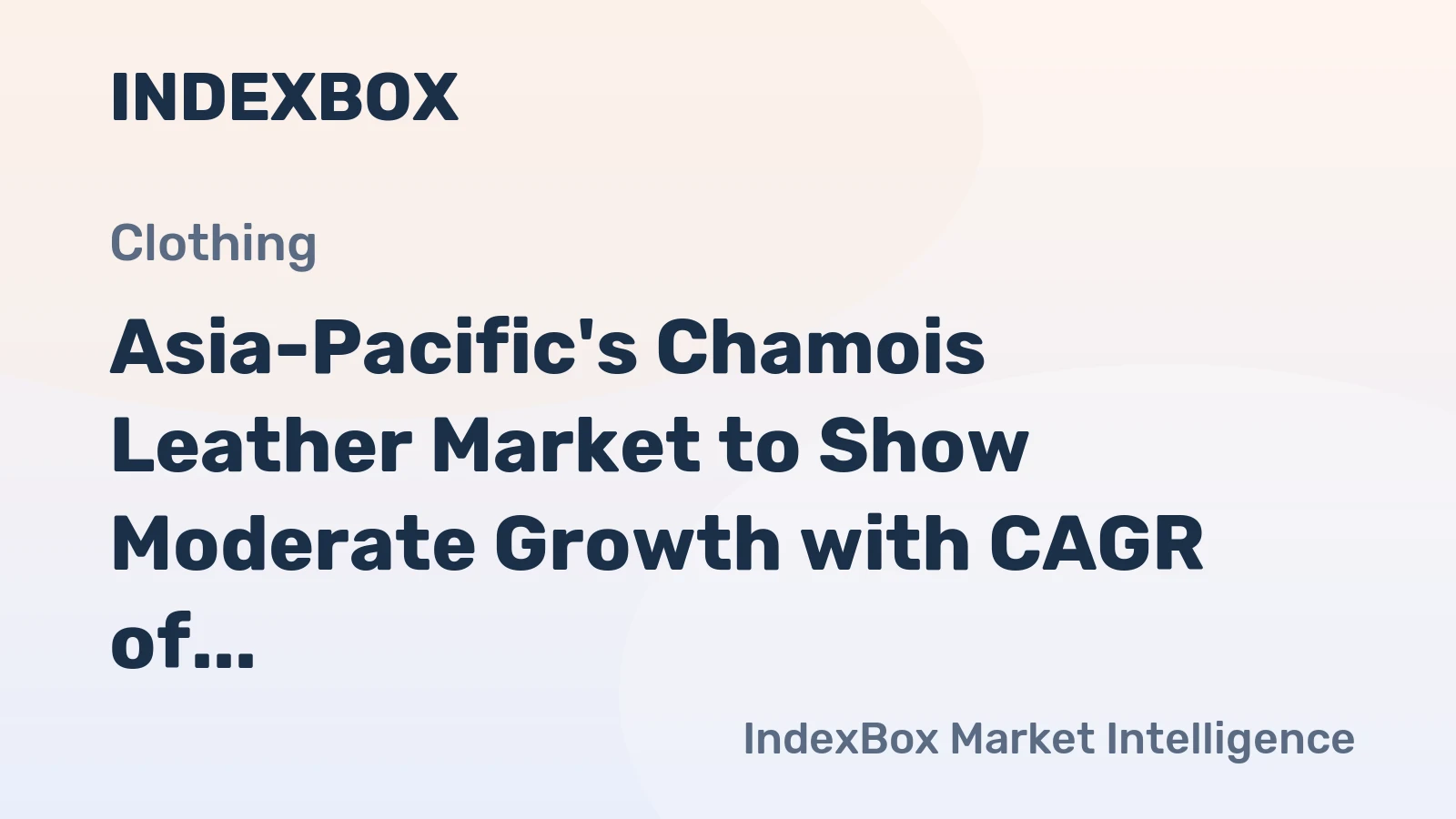 Asia-Pacific's Chamois Leather Market to Show Moderate Growth with CAGR of +0.5%