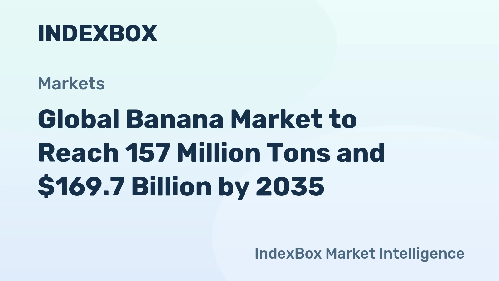 Global Banana Market to Reach 157 Million Tons and $169.7 Billion by 2035