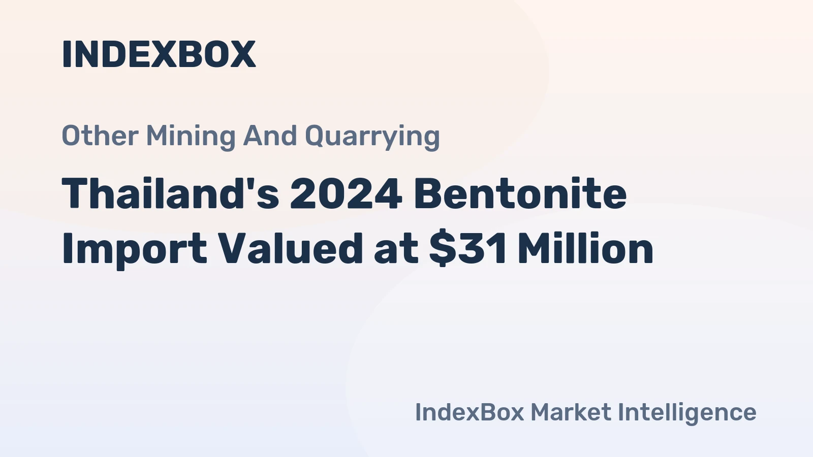 Thailand's 2024 Bentonite Import Valued at $31 Million