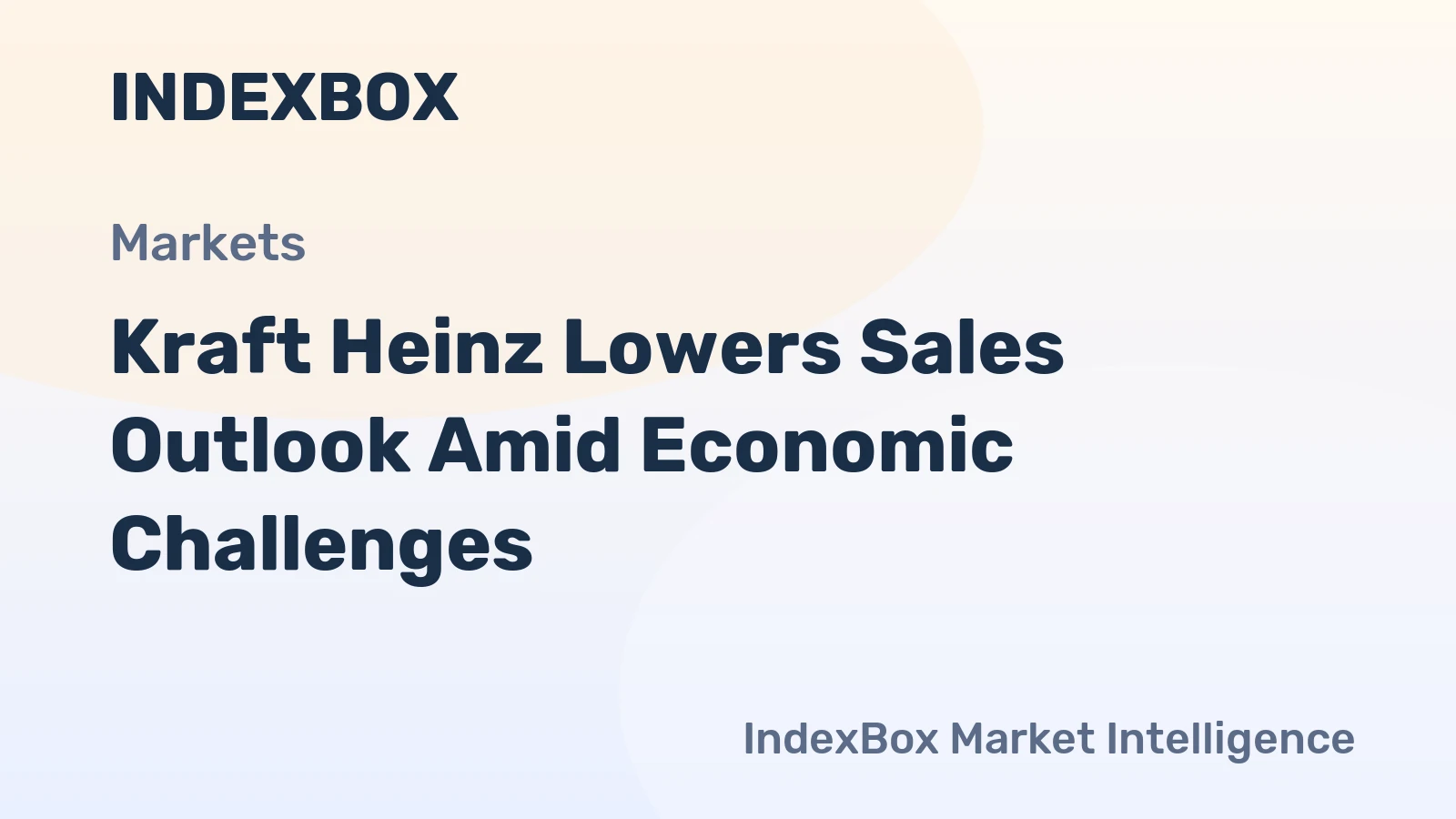 Kraft Heinz Lowers Sales Outlook Amid Economic Challenges
