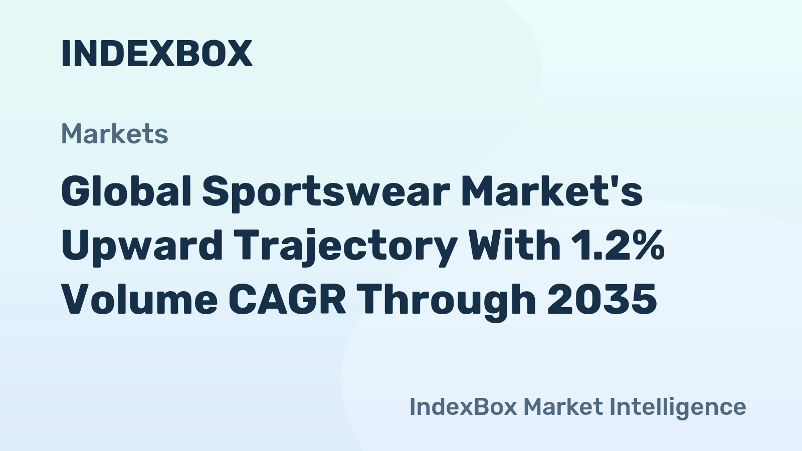 Global Sportswear Market's Upward Trajectory With 1.2% Volume CAGR Through 2035