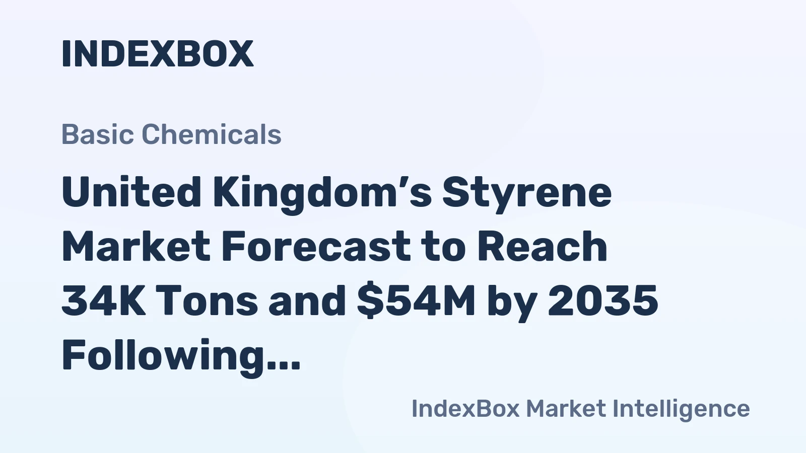 United Kingdom’s Styrene Market Forecast to Reach 34K Tons and $54M by 2035 Following Recent Contraction