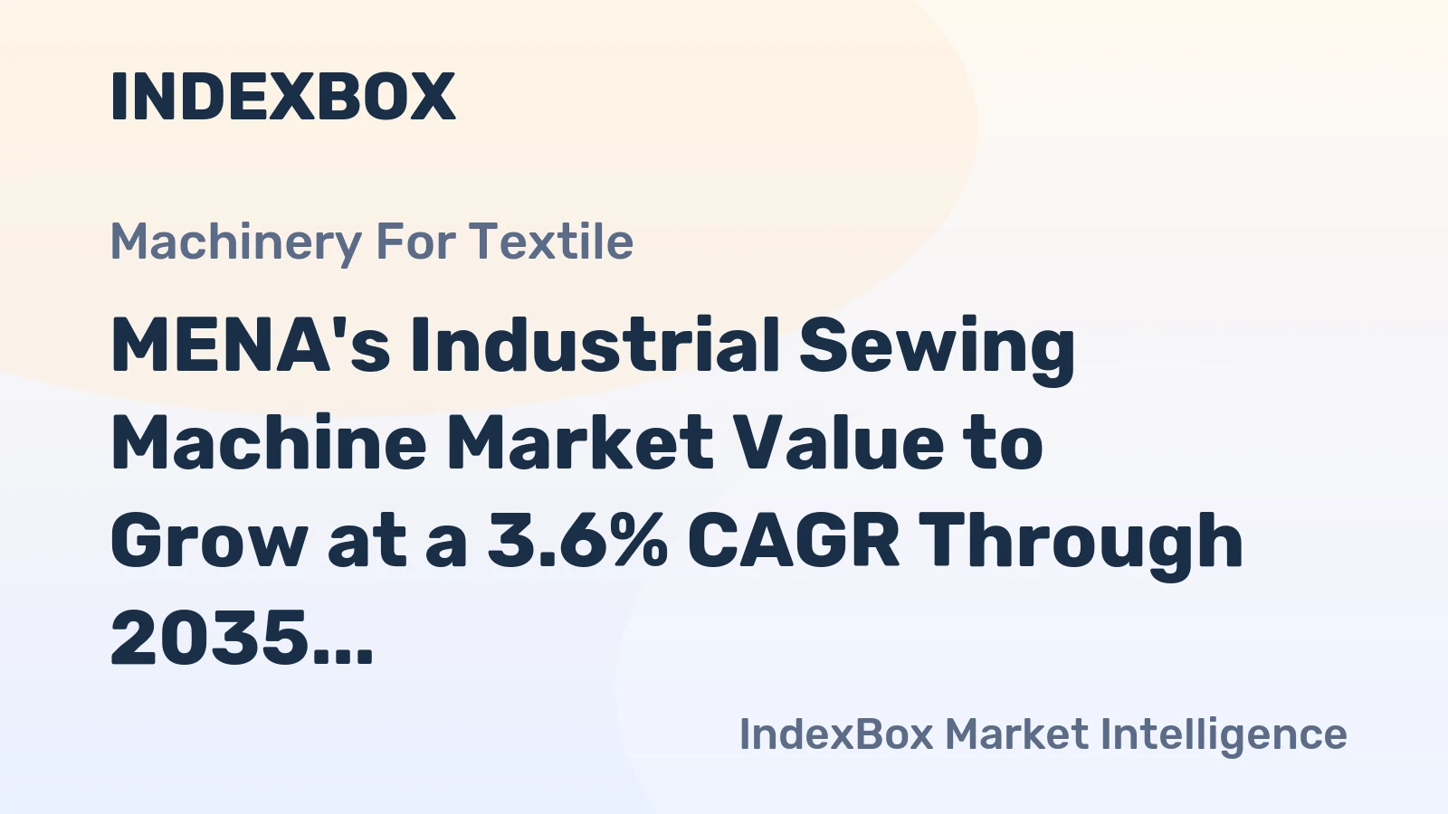 MENA's Industrial Sewing Machine Market Value to Grow at a 3.6% CAGR Through 2035