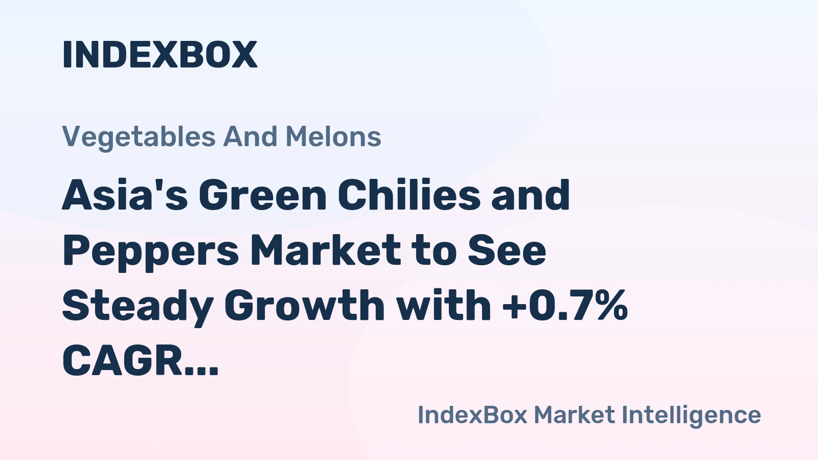 Asia's Green Chilies and Peppers Market to See Steady Growth with +0.7% CAGR by 2035