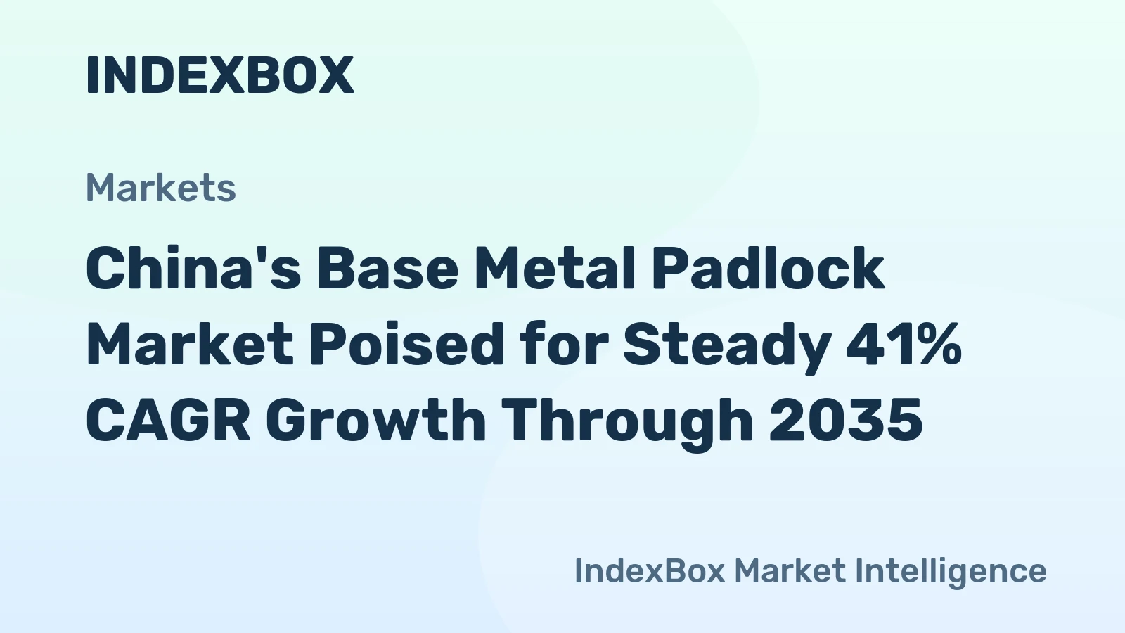 China's Base Metal Padlock Market Poised for Steady 41% CAGR Growth Through 2035
