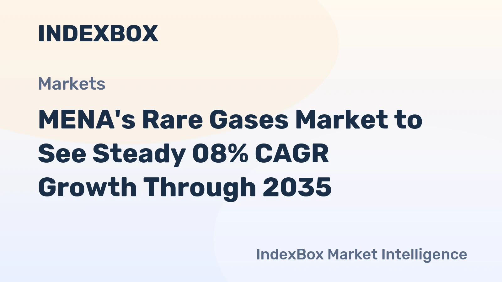 MENA's Rare Gases Market to See Steady 08% CAGR Growth Through 2035